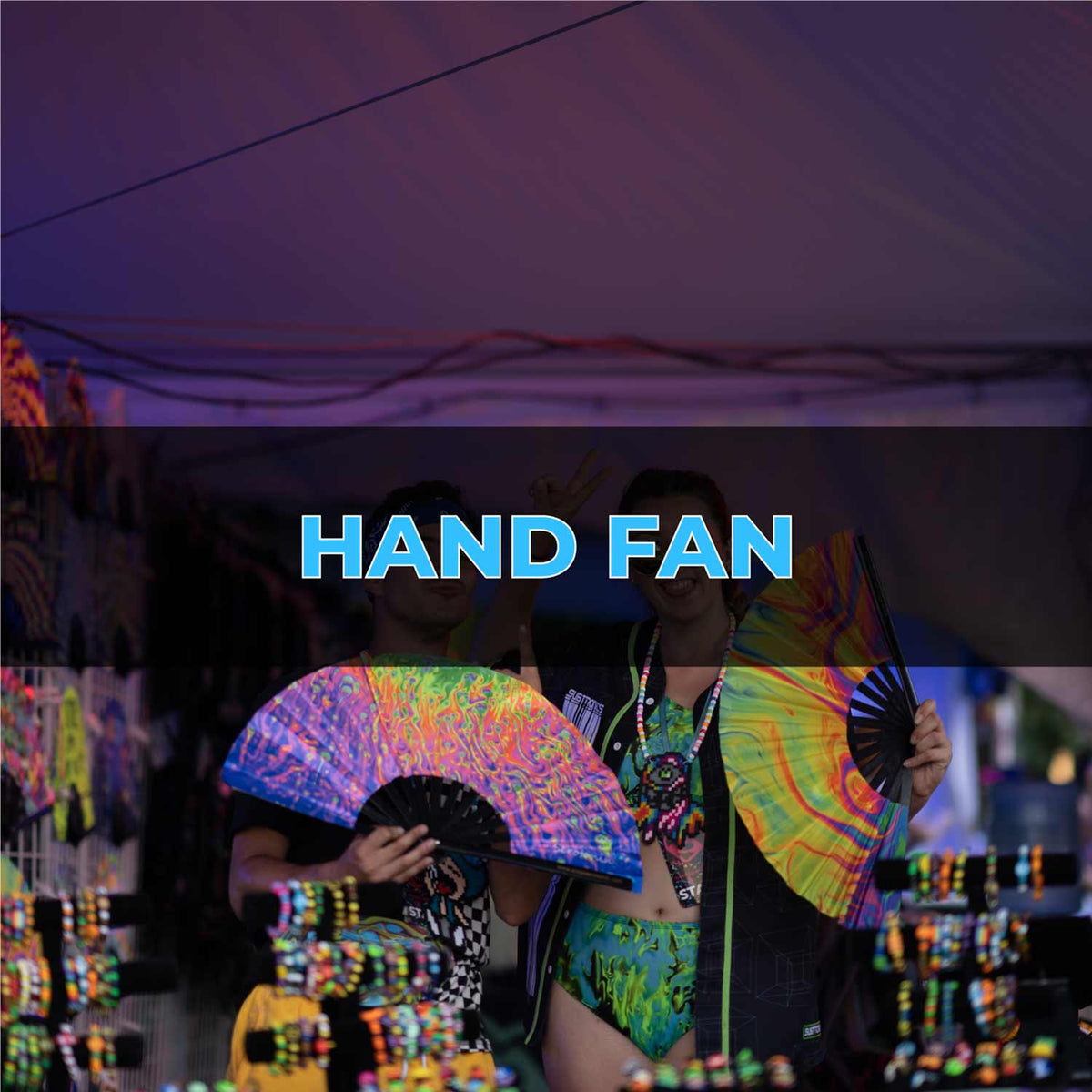 Festival Folding Fans & Rave Cooling Accessories | Kandies World