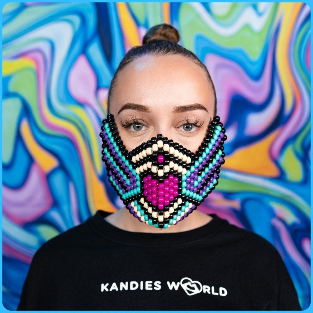 Stardust Full Face Kandi Mask | Festival Mask | Handmade Rave Mask ...