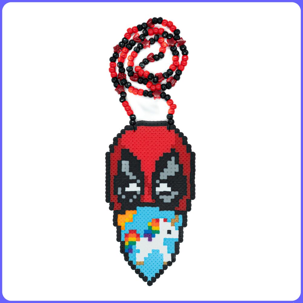 Deadpool Bandana Perler Necklace | Movies & TV | Festival Rave Jewelry ...