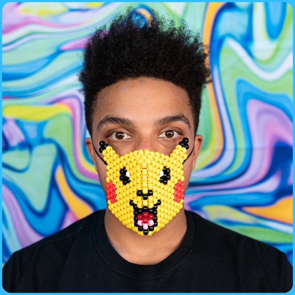 Pika Surgical Kandi Mask | Festival Face Mask | Handmade Rave Mask ...