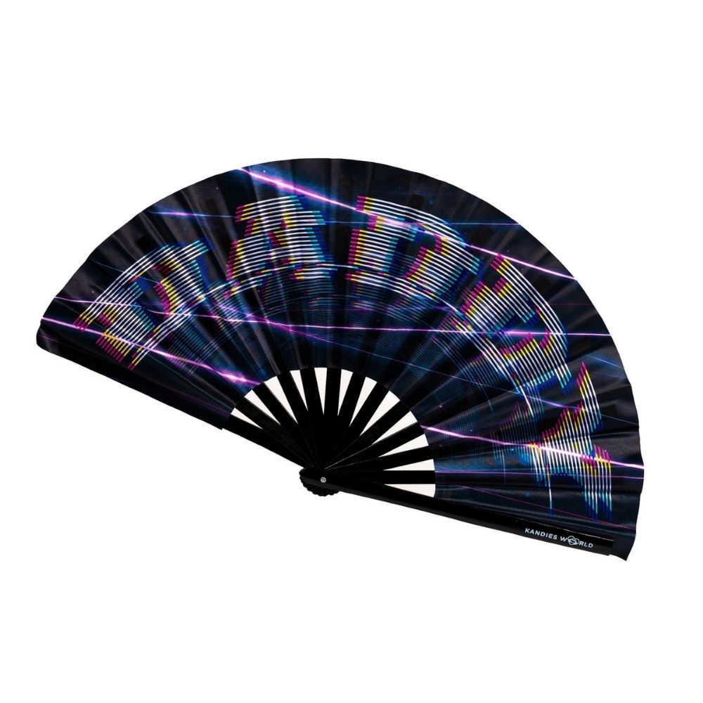 Daddy Rave Fan | UV Reactive Festival Hand Fan – Kandies World