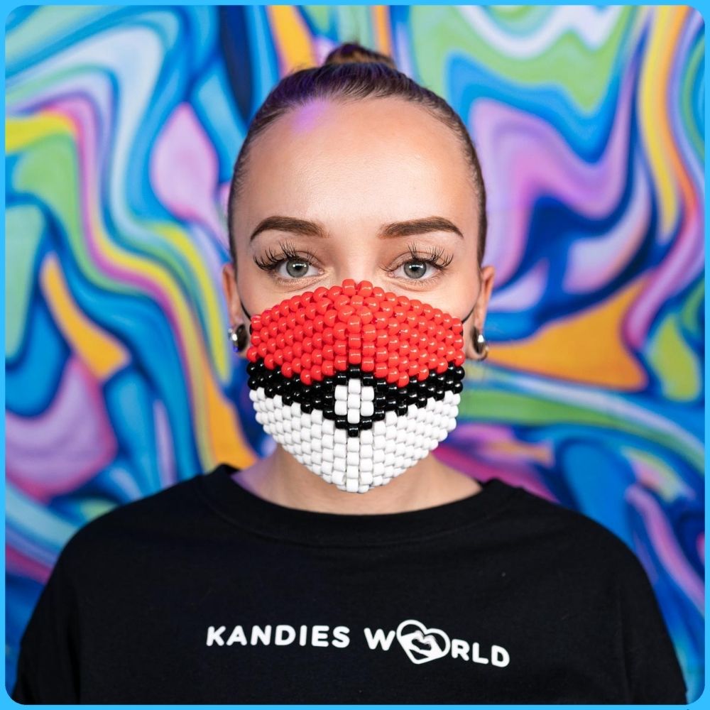 Pokémon Pokeball Surgical Kandi Face Mask - Kandies World