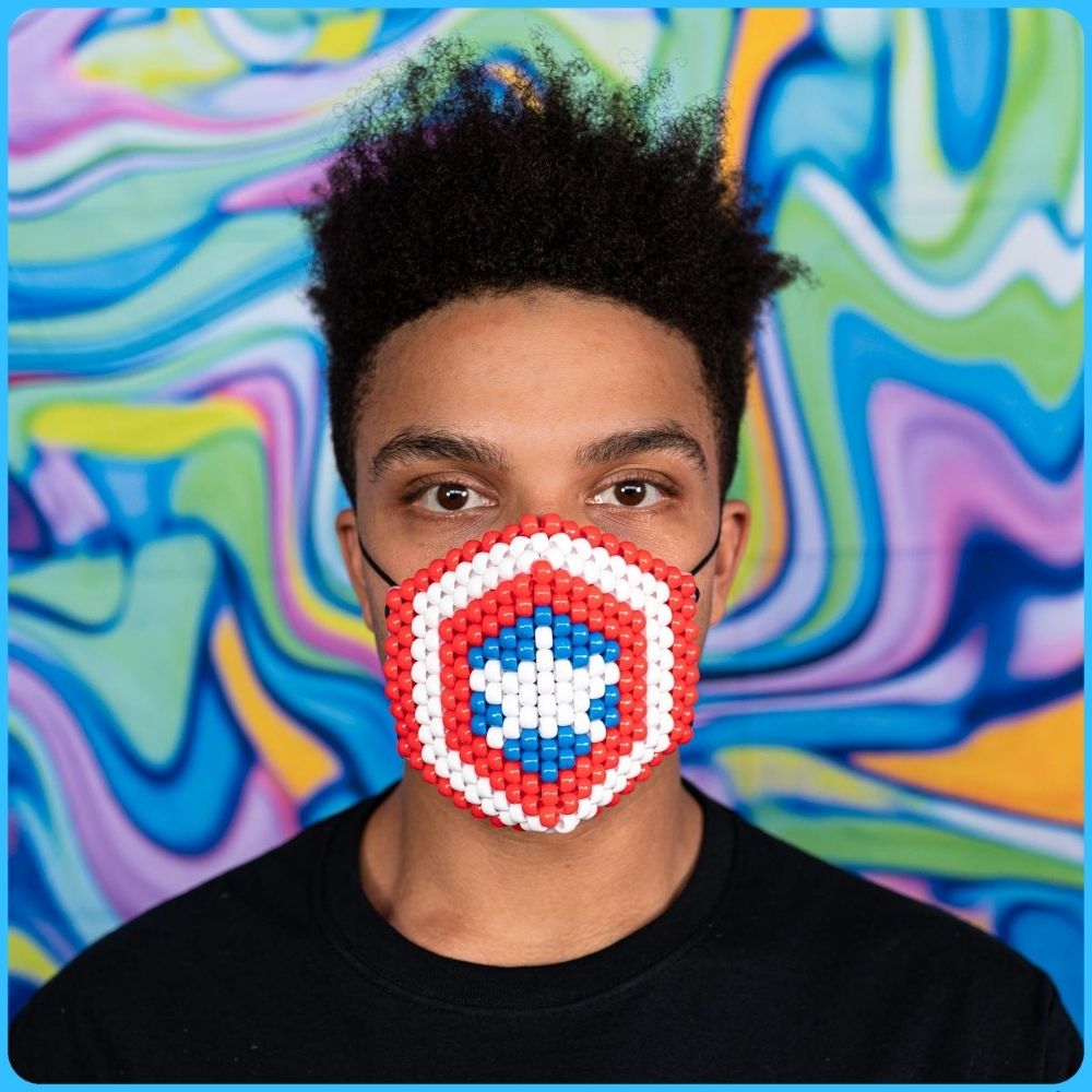 Captain Surgical Kandi Mask | Festival Face Mask | Handmade Rave Mask ...