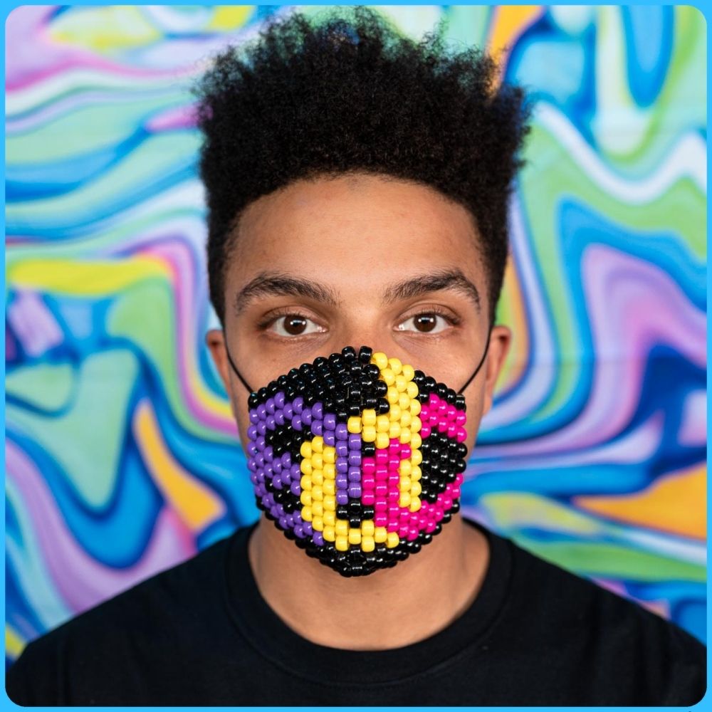 EDC Surgical Kandi Mask | Festival Face Mask | Handmade Rave Mask ...