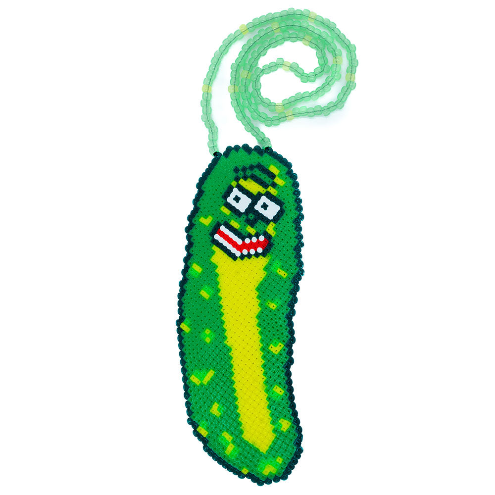 Pickle Rick Perler Necklace | Movies & TV | Festival Rave Jewelry ...