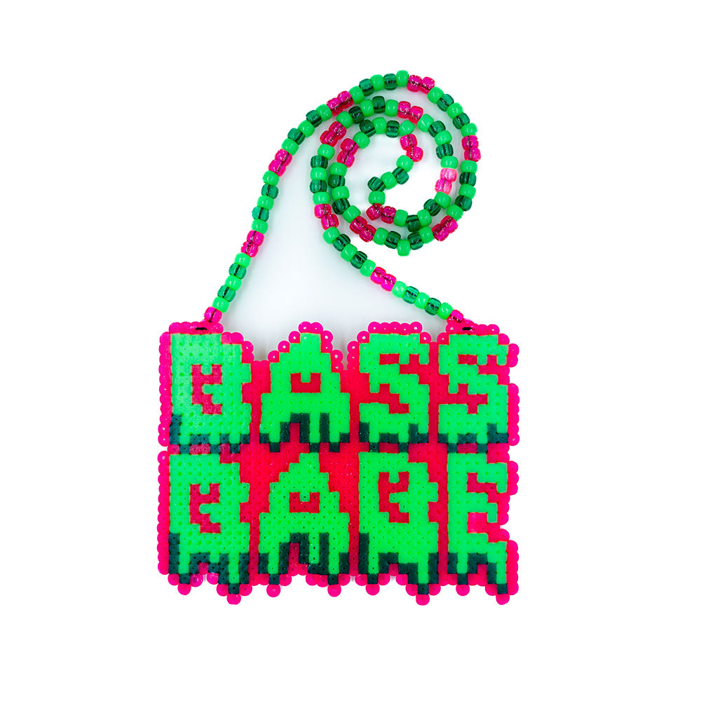 Bass Babe Perler Necklace | EDM | Festival Rave Jewelry – Kandies World
