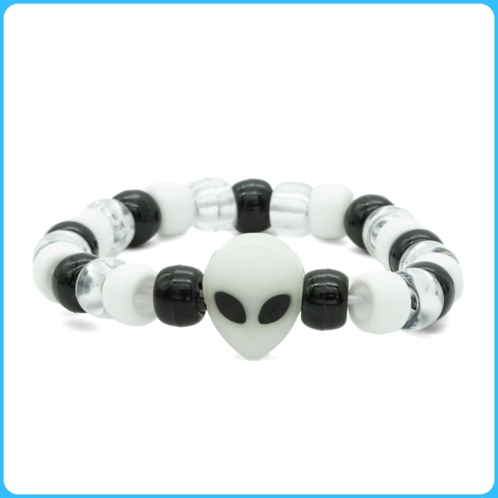 Glow-In-The-Dark Alien Kandi Bracelet | Festival Rave Jewelry ...