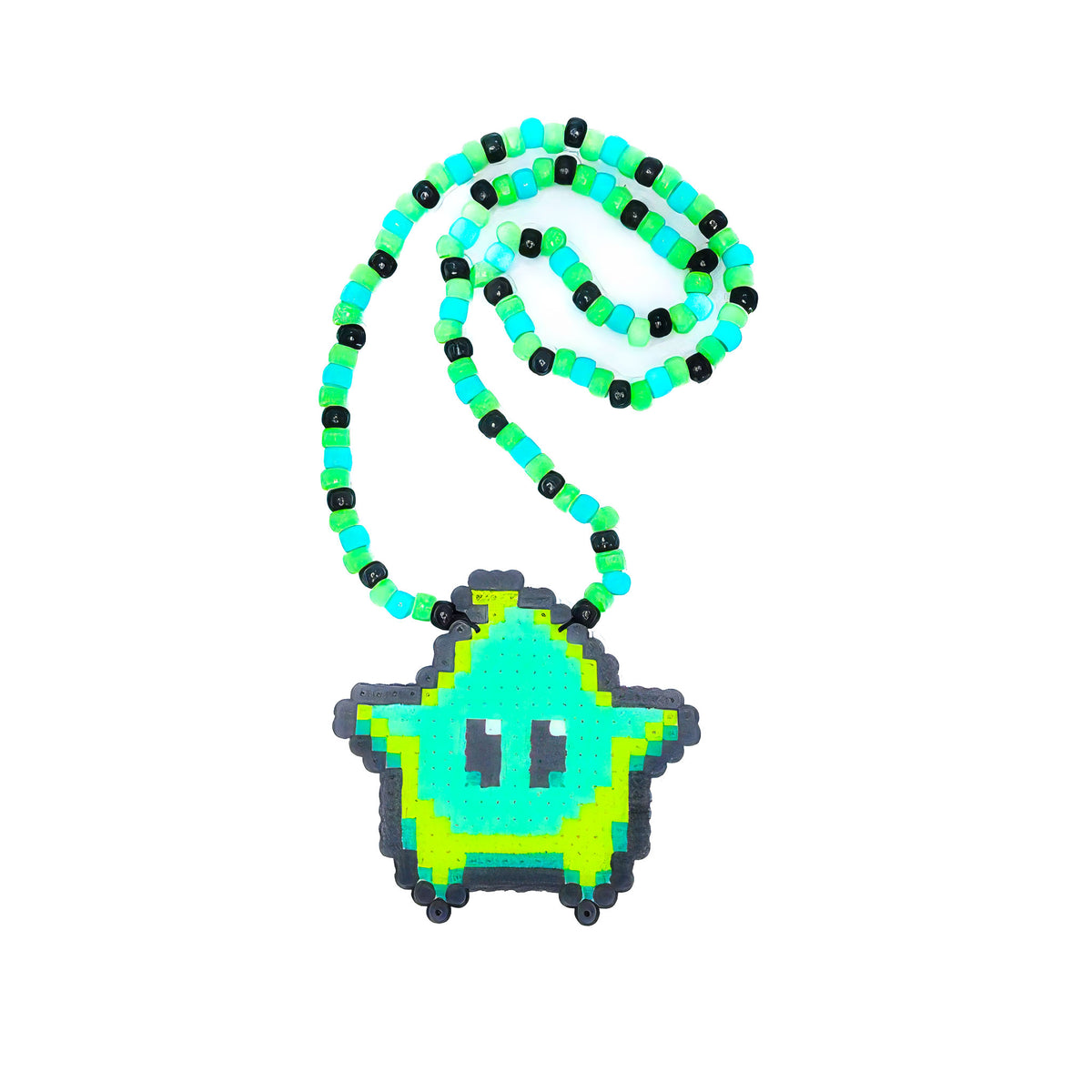 Mario Odyssey Star Perler Necklace | VIDEO GAME| Festival Rave Jewelry ...