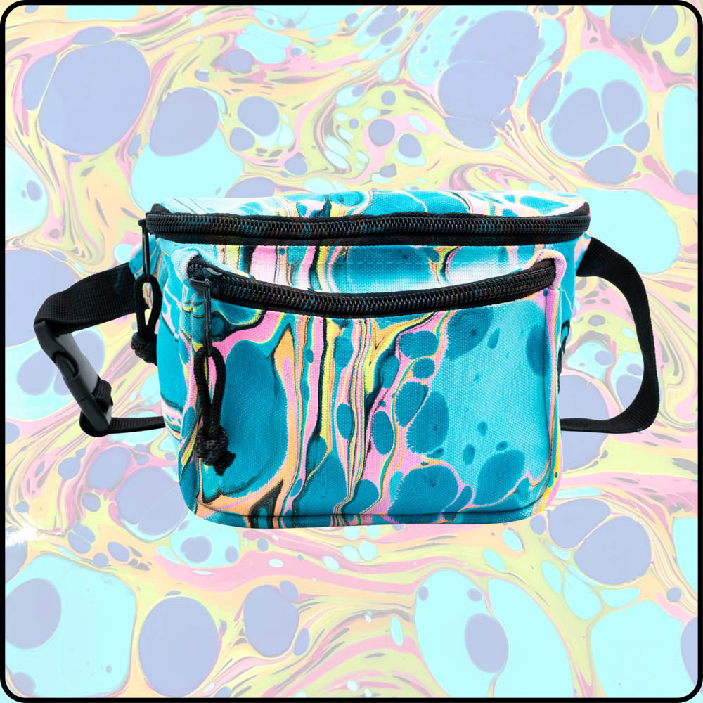 Fire Water UV Hydro-Dipped Fanny Pack | Festival Marble Bag – Kandies World