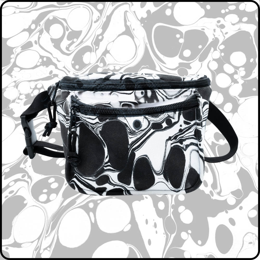 Ghosted RGB Hydro-Dipped Fanny Pack | Festival Marble Bag – Kandies World