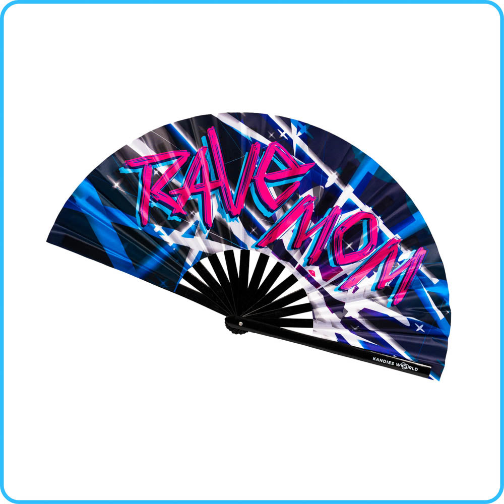 Rave Mom - Folding Hand Fan - Rave Accessories - Kandies World