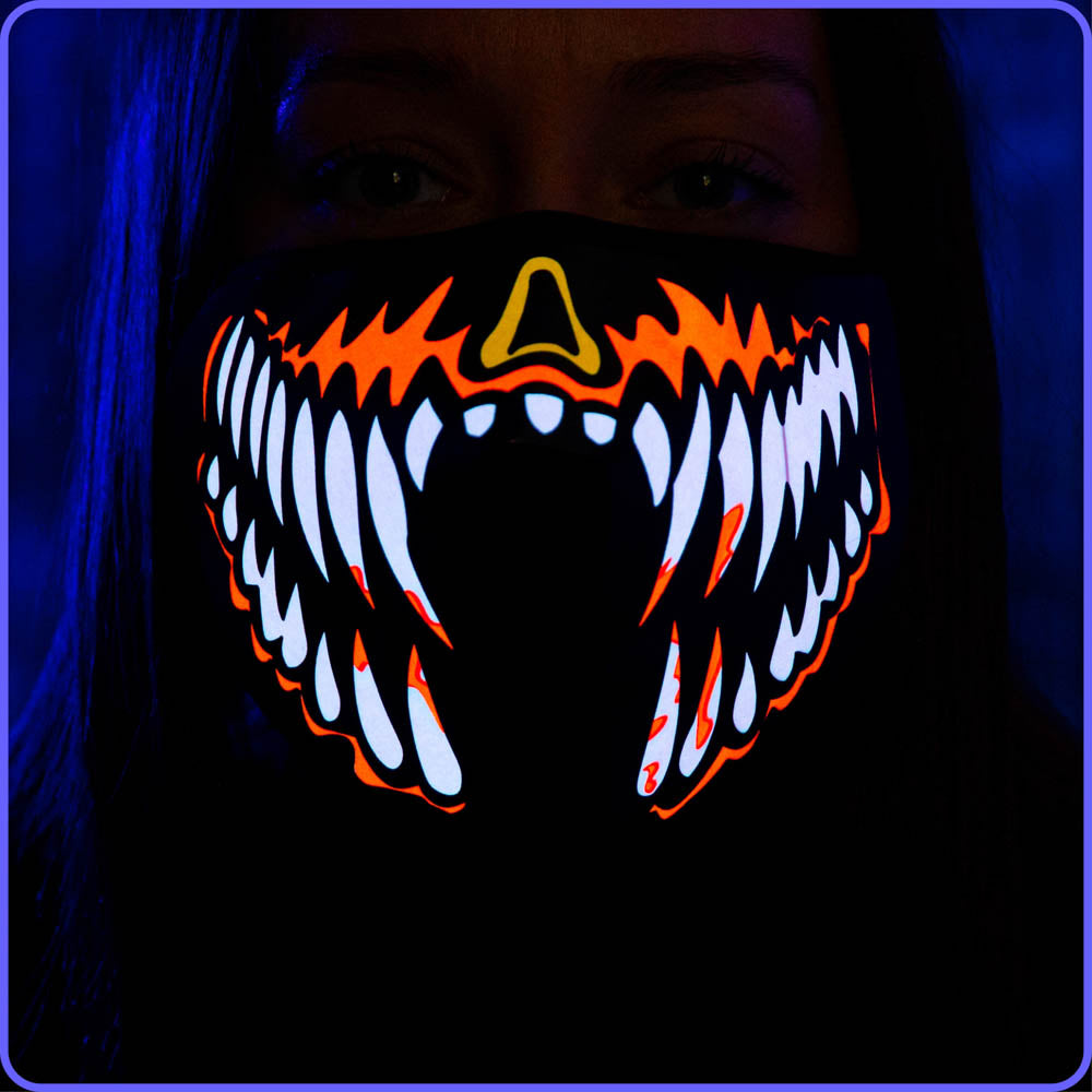 Venom LED Sound Reactive Mask | Festival Rave Face Mask | Light Up ...